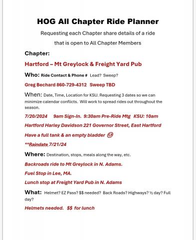 Westconn Ride to Meet Hartford All Chapter Ride | Western Connecticut ...